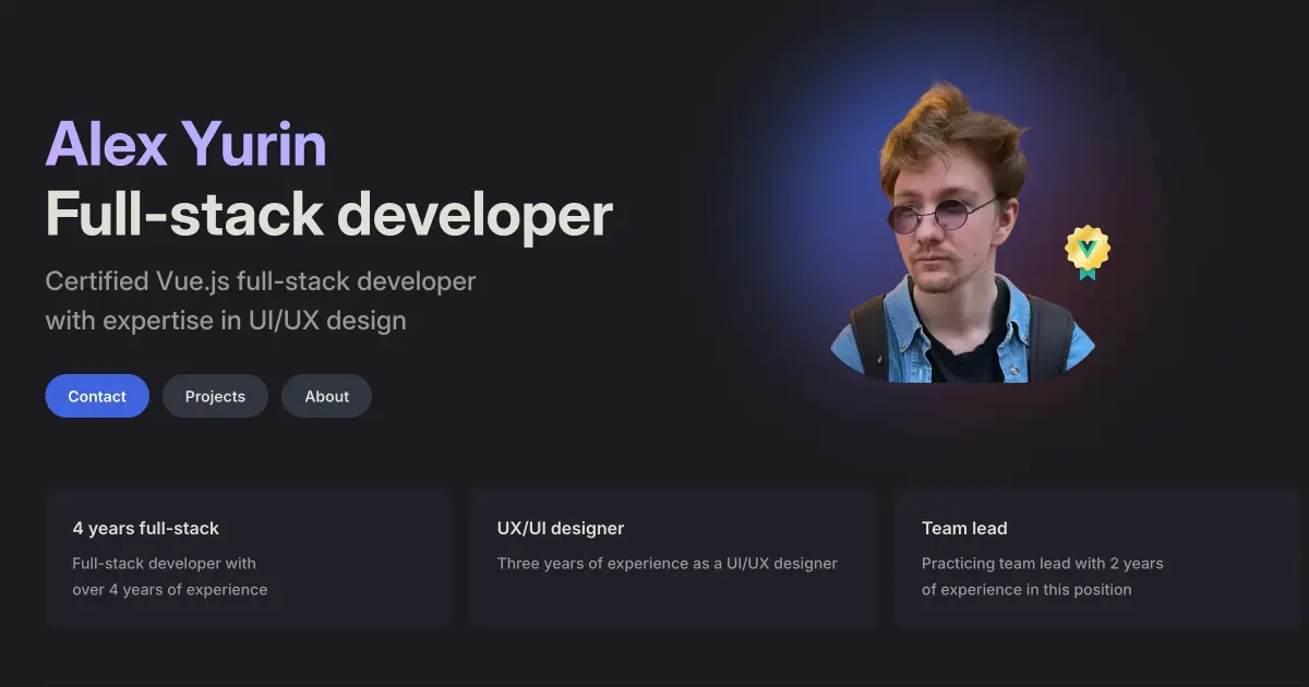Alex Yurin. Full-Stack Developer